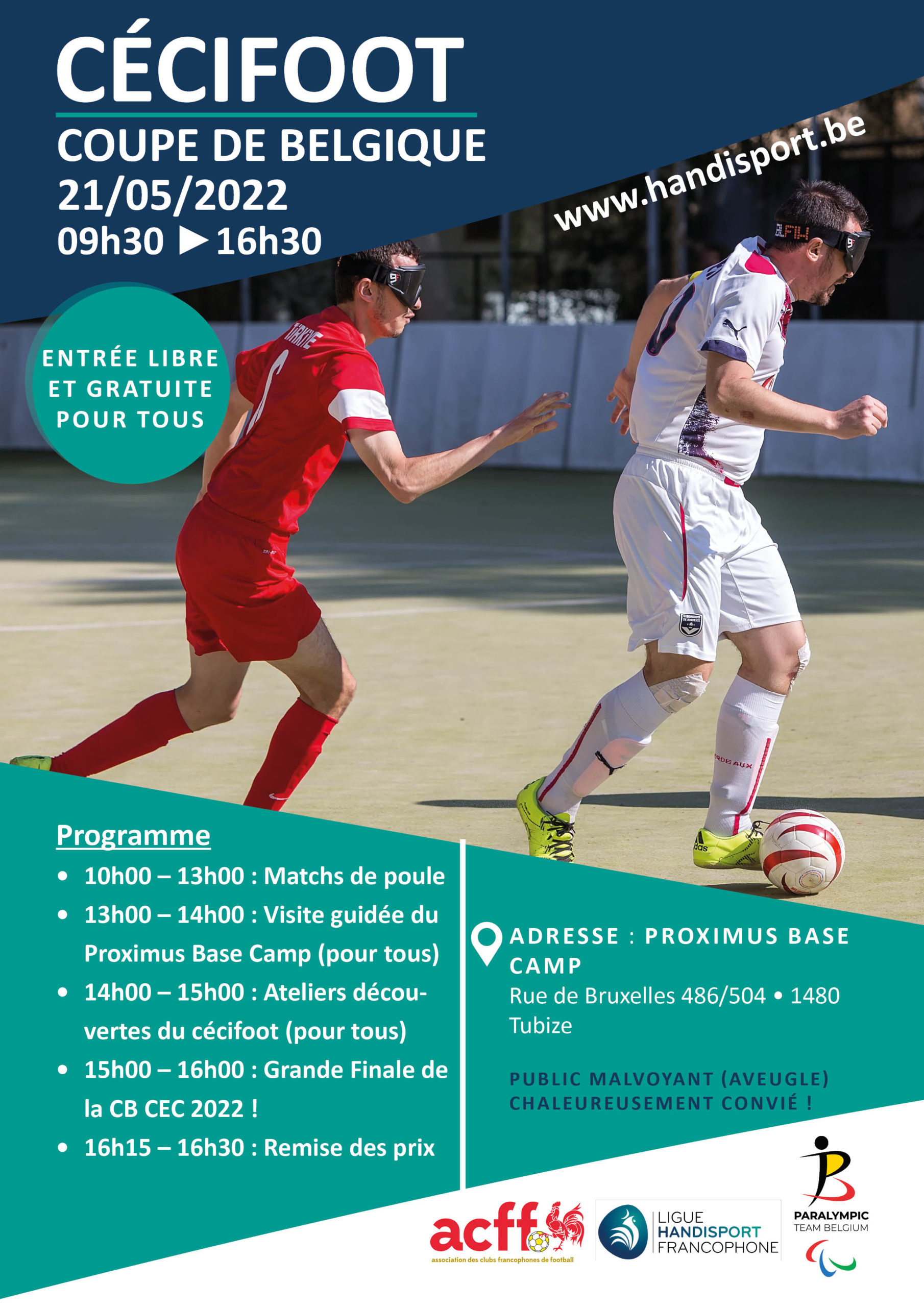 Affiche cécifoot V2 - Ligue Handisport Francophone